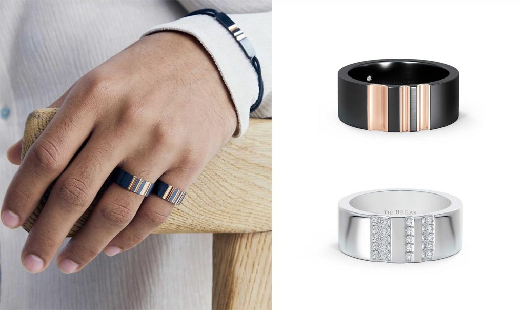 De Beers 推出全新 De Beers RVL 珠宝系列，秘藏 logo 的中性风设计戴出自我个性。 - Iconicmen