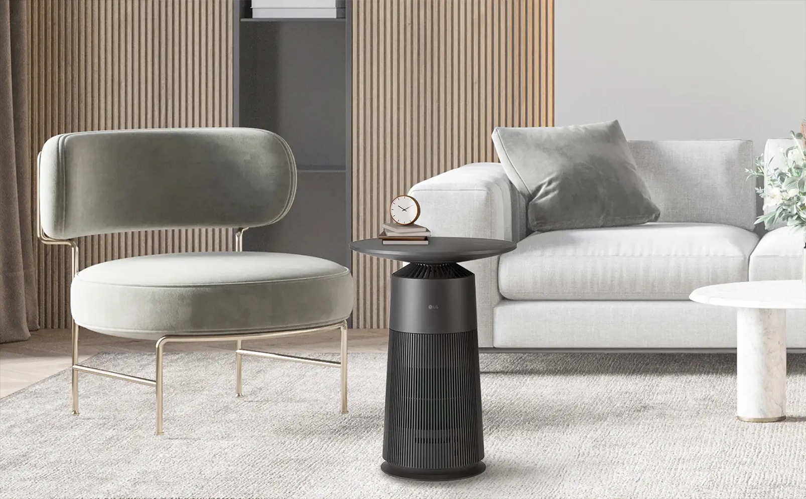 全新 LG PuriCare™ AeroFurniture 空气清新茶几 ，无线充电，为现代家中循环的空气更加洁净安全。 - Iconicmen